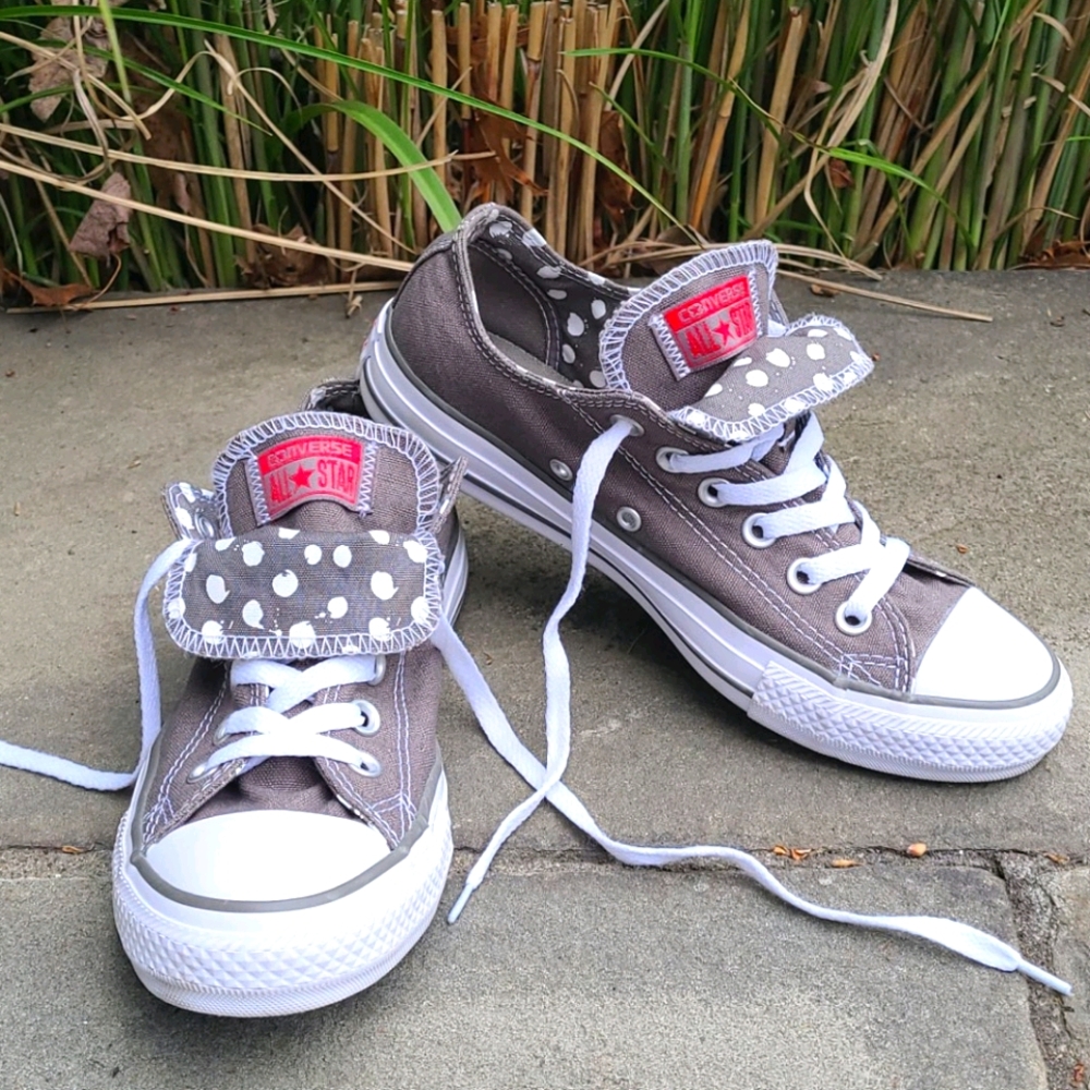 Converse Double Tongue Polka Dot Sneakers - Gem